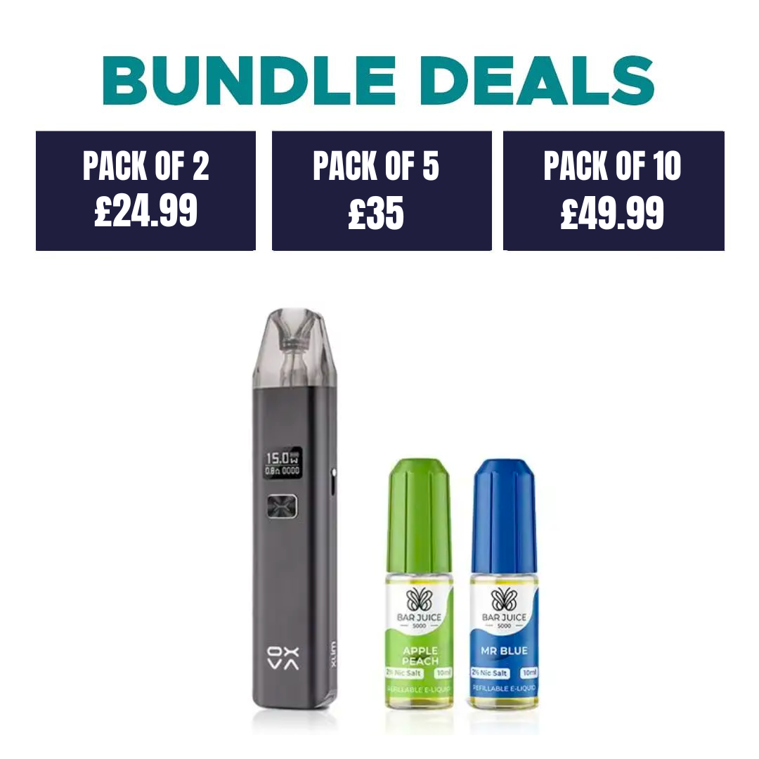 Oxva Xlim V2 Pod Vape Kit + Bar Juice 5000 Nic Salts Bundle – Vape Fox